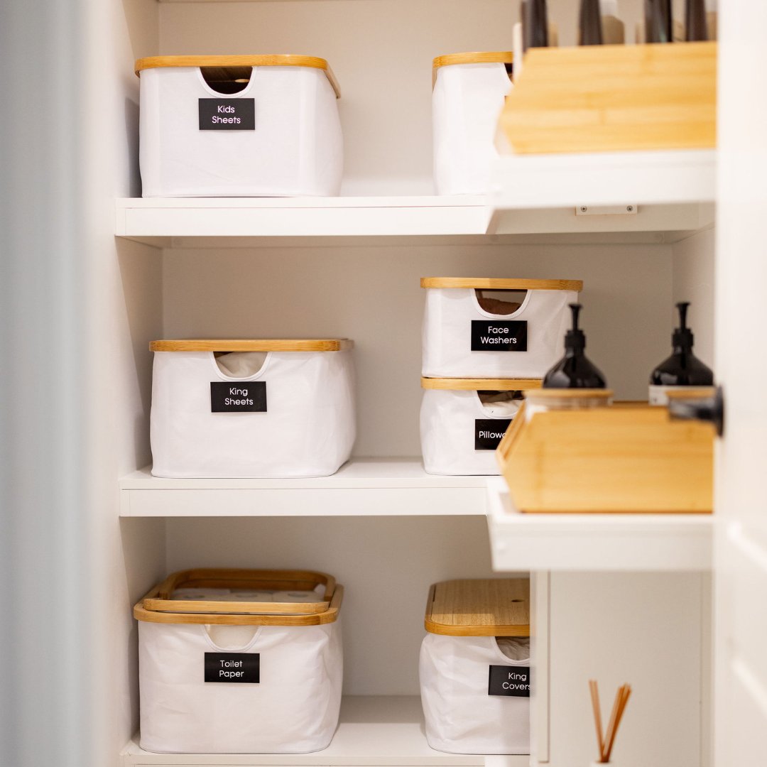 Linen Cupboard Organisation | Little Label Co