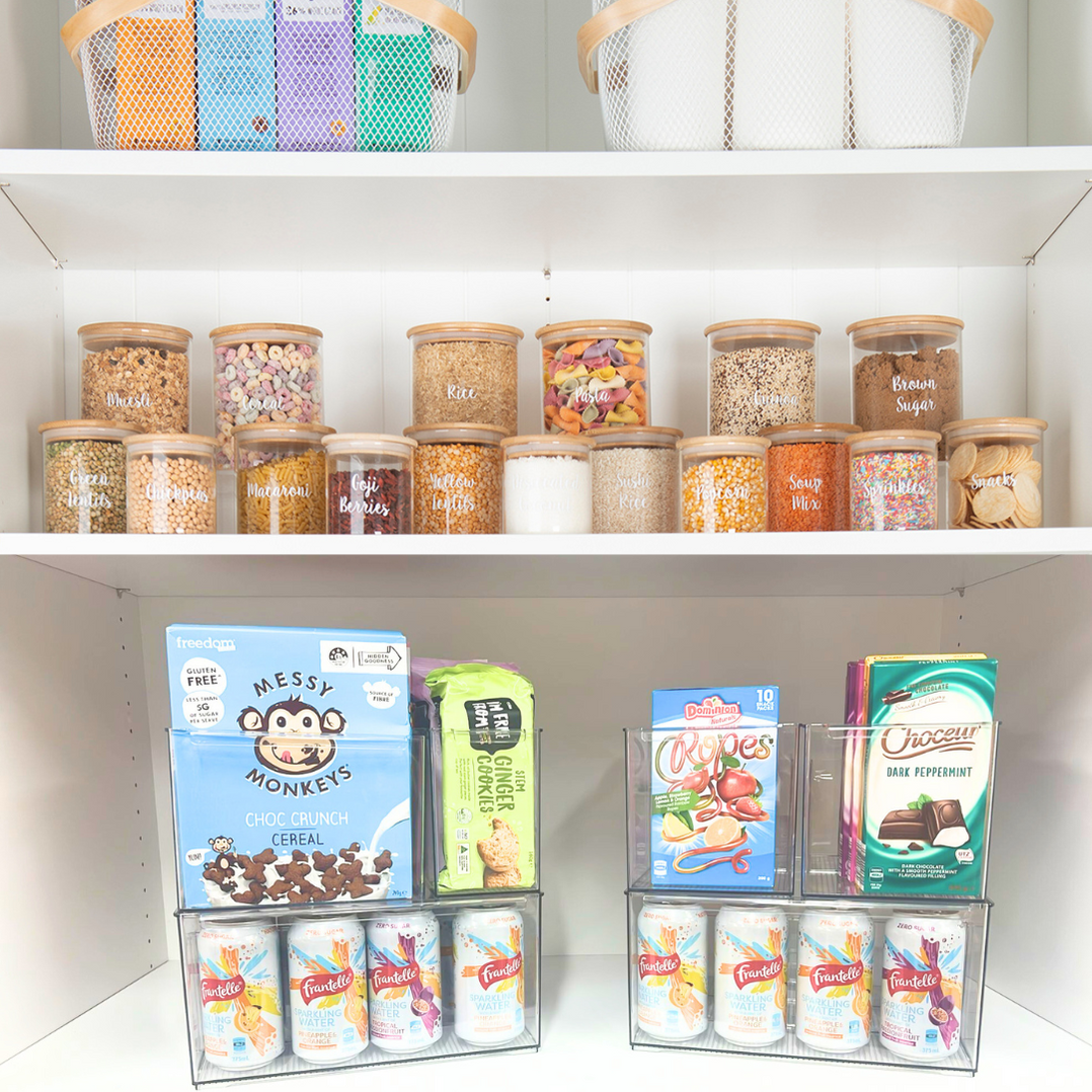 SHORT Stackable Pantry Storage Container 6 Pack