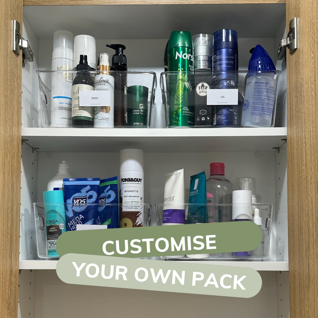 Custom Bathroom Organisation Stickers - 6 Label Pack - Little Label Co