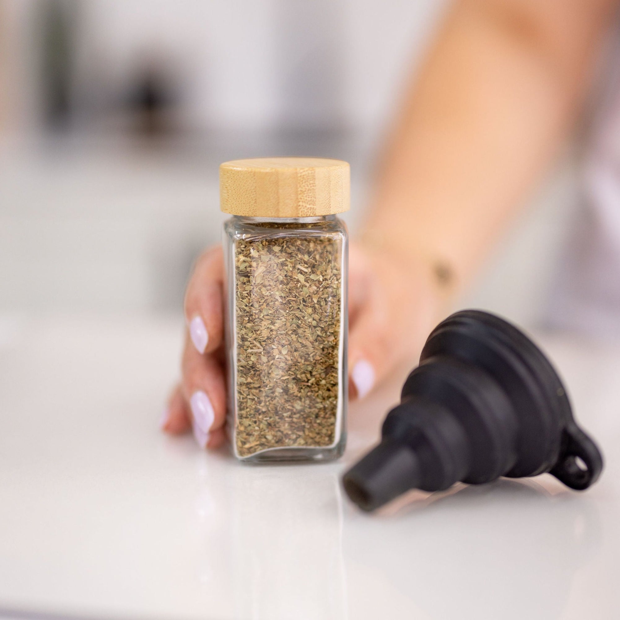 Bamboo Herb & Spice Shaker Jar Kitchen Organisation – Little Label Co