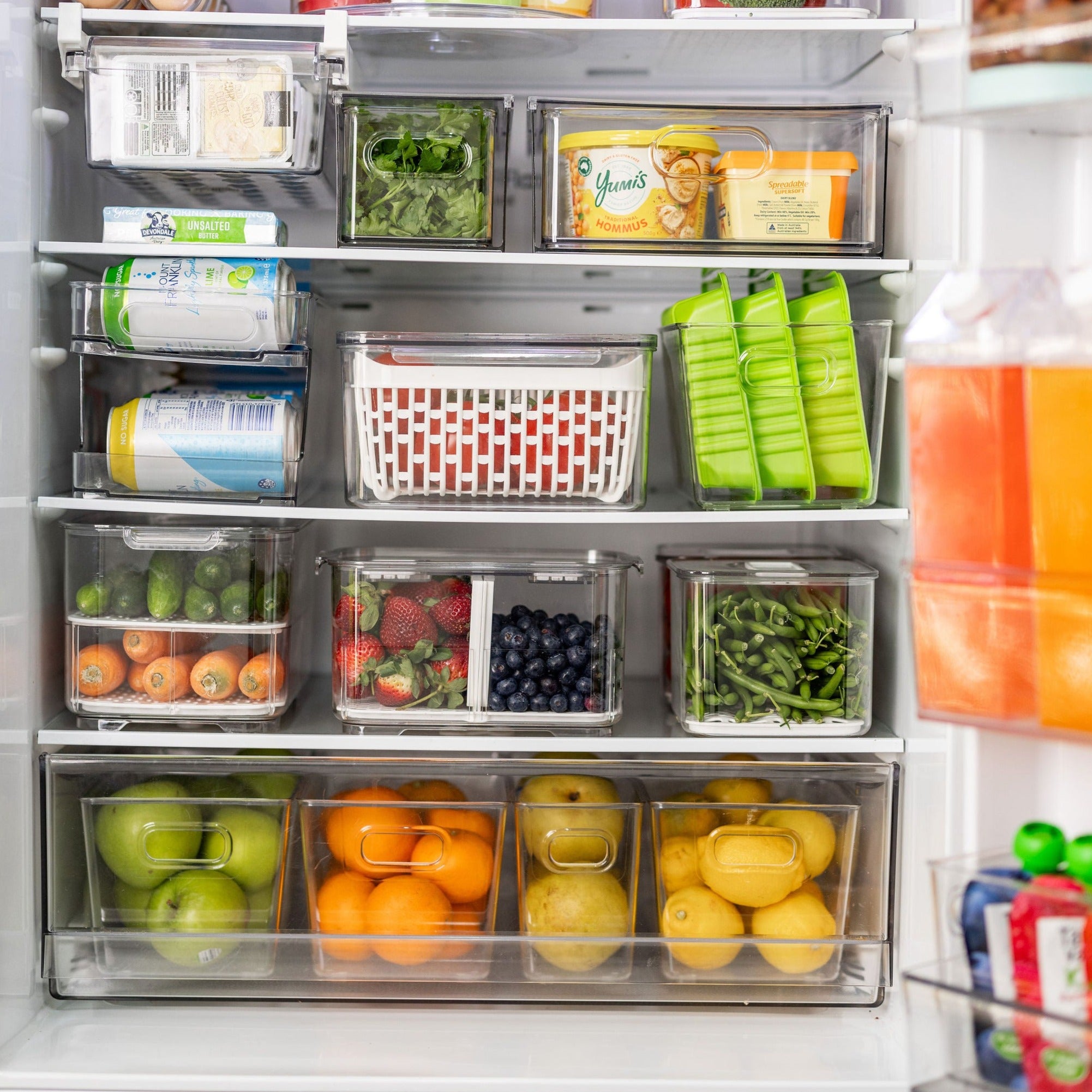 Fridge Organisers (Set of 3) | Fridge Organisation | Kitchen Storage ...