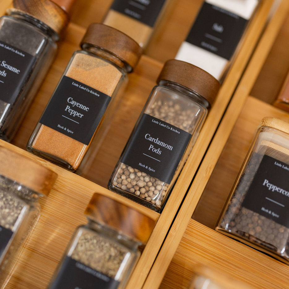 Acacia Wood Shaker Spice Jars 125ml for Herb and Spice Storage | Pantry ...