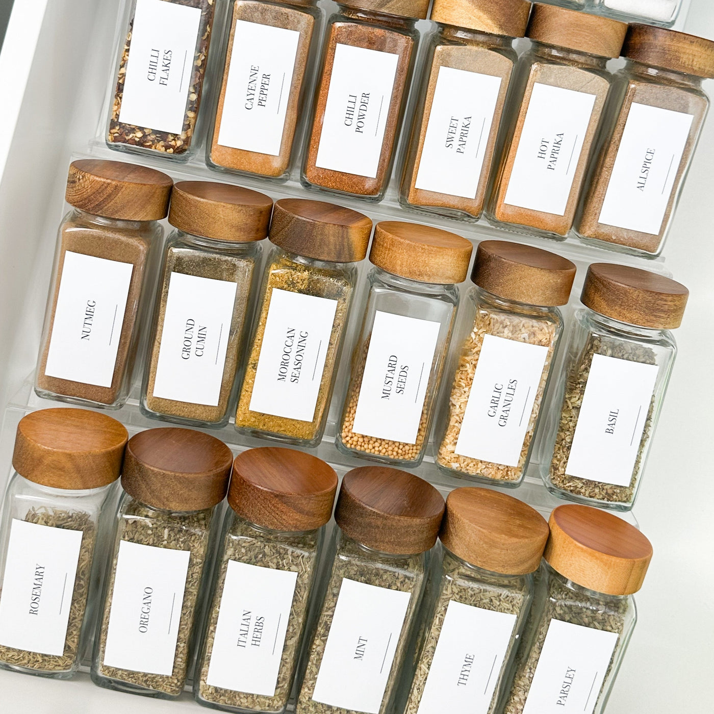Rectangle Herb & Spice Stickers - 84 Label Pack
