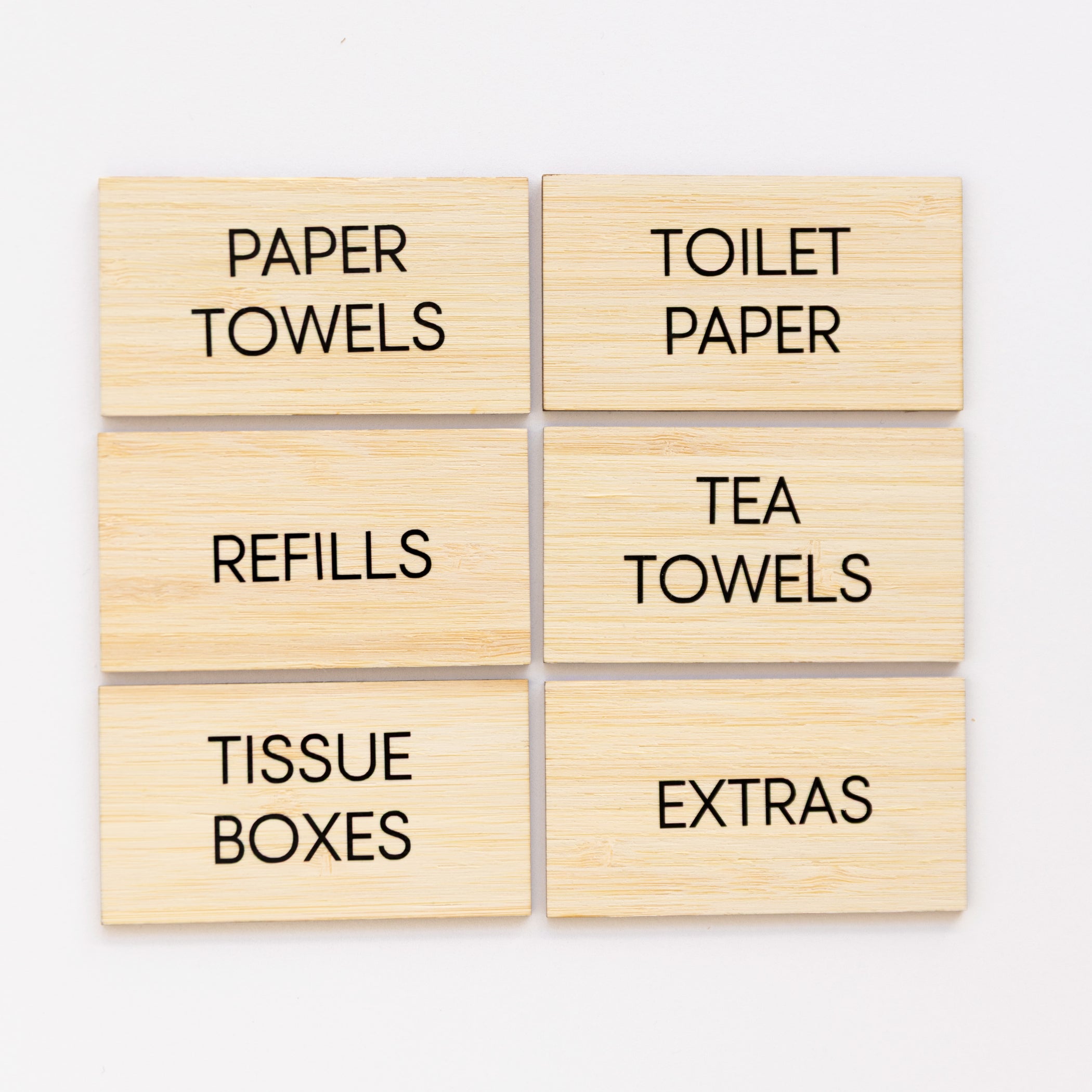 Acrylic and Bamboo Tags with Custom Labels – Little Label Co