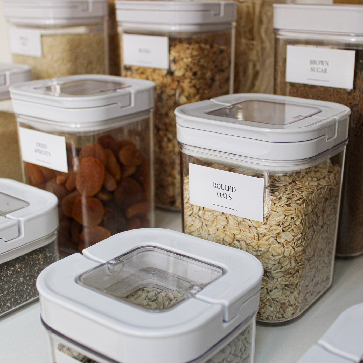Flip Canister & Square Jar Pantry Stickers - 114 Label Pack - Little ...