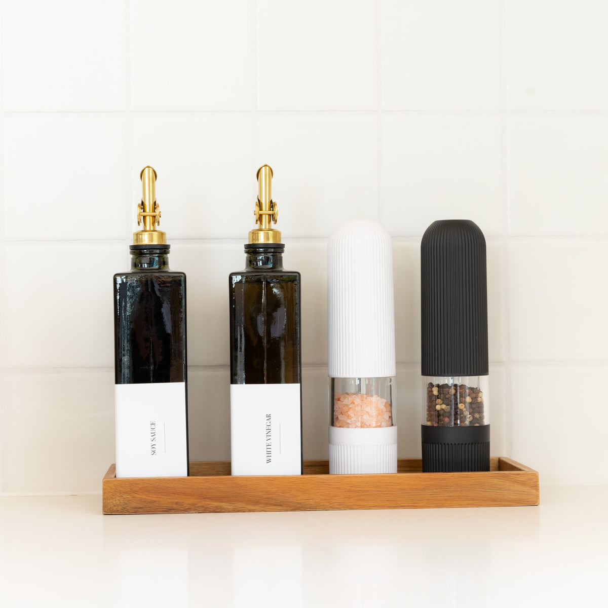 Bamboo Countertop Seasoning Station | Little Label Co