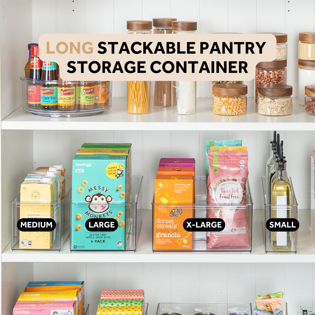 LONG Stackable Pantry Storage Container - Small - Little Label Co