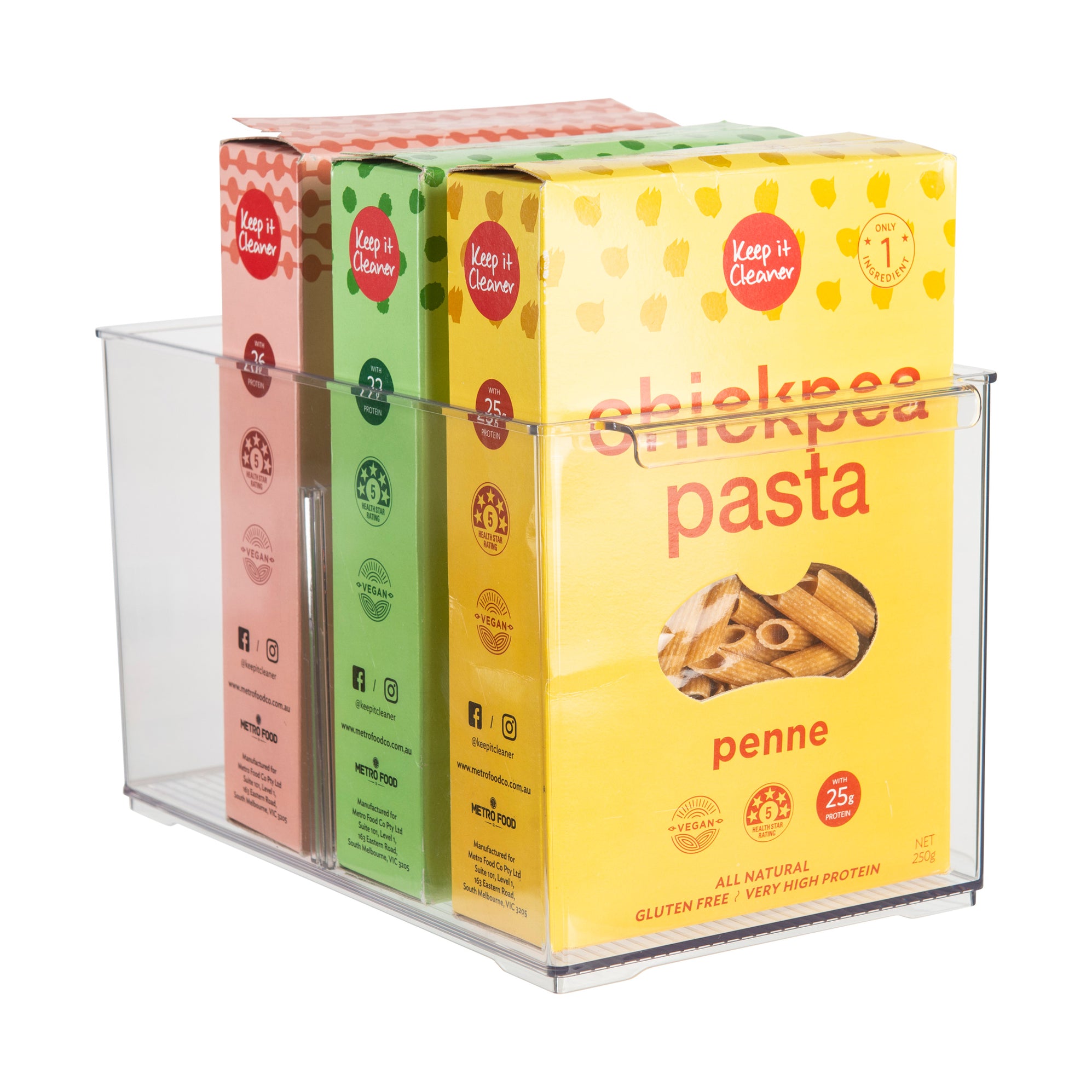 SHORT Stackable Pantry Storage Container 6 Pack - Little Label Co