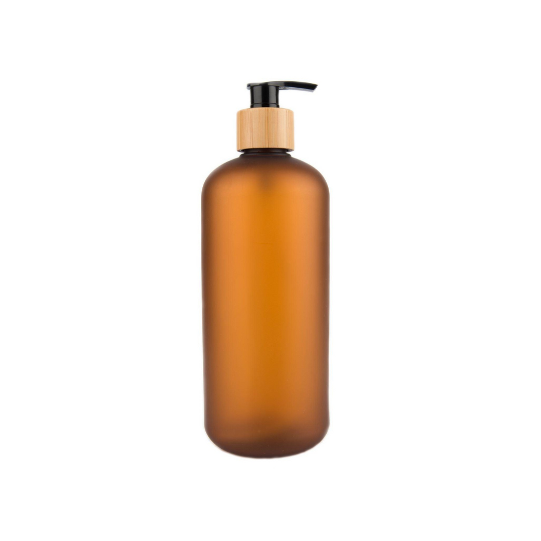 Brown Plastic Pump Bottle - 500ml - Little Label Co