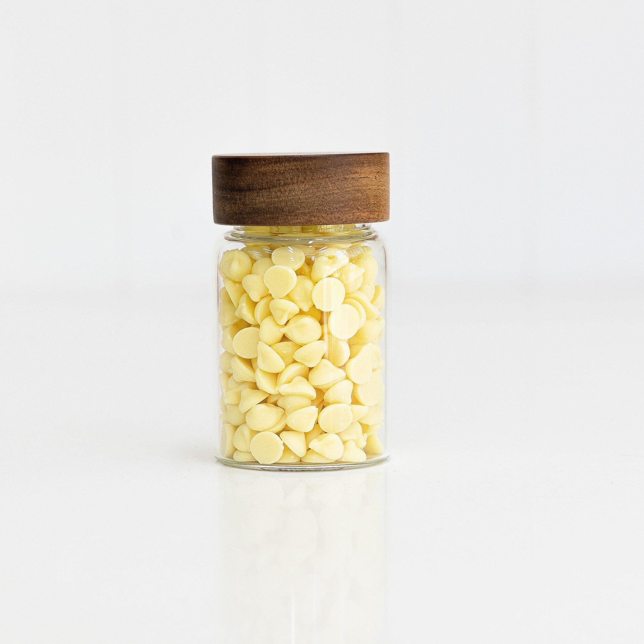 Acacia Wood Glass Kitchen Storage Jar 250ml for Pantry Organisation ...