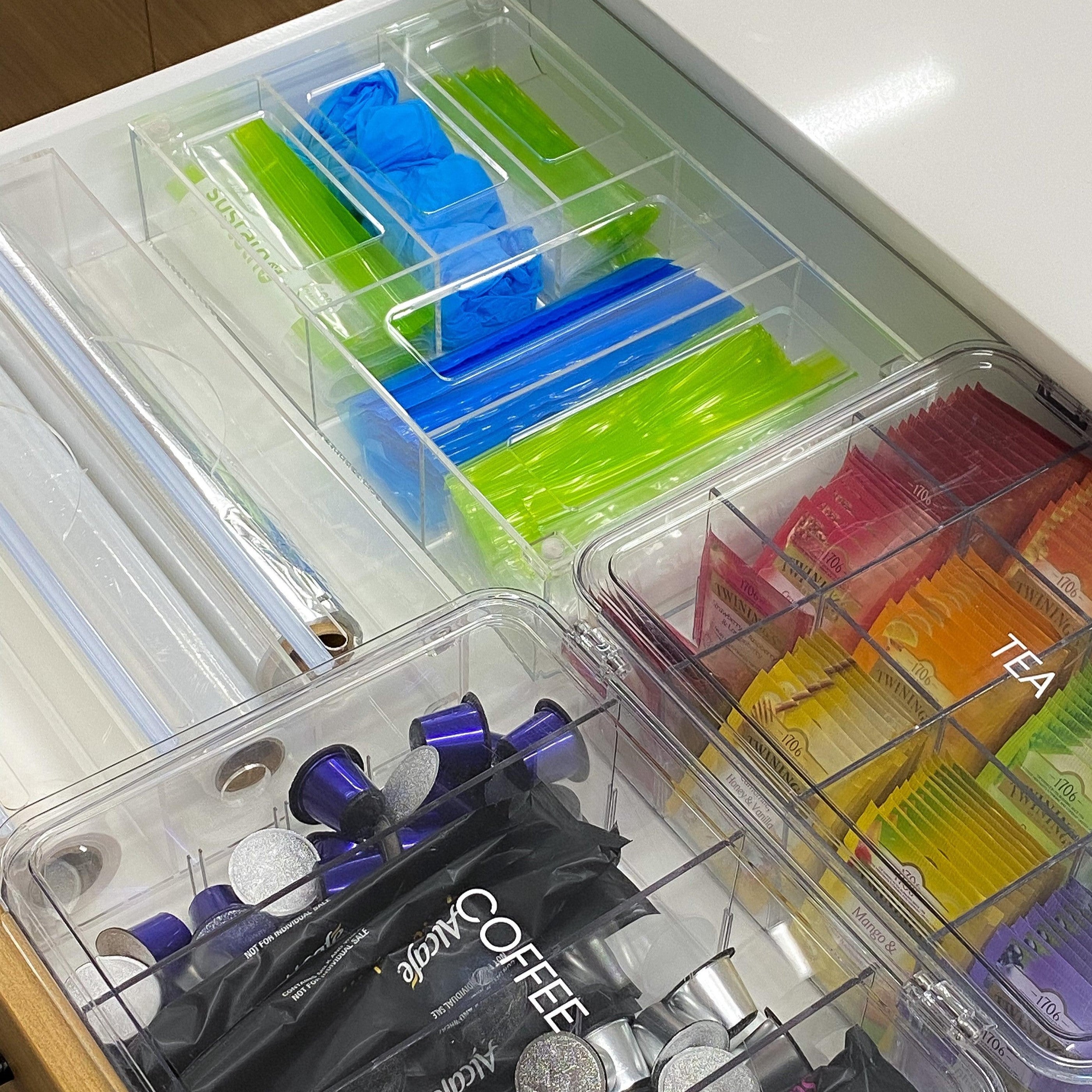 Acrylic Food Wrap Dispenser 3 Inserts - Little Label Co