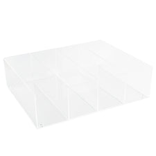 Stackable Acrylic Cosmetic Organiser with Dividers, 33cm – Little Label Co