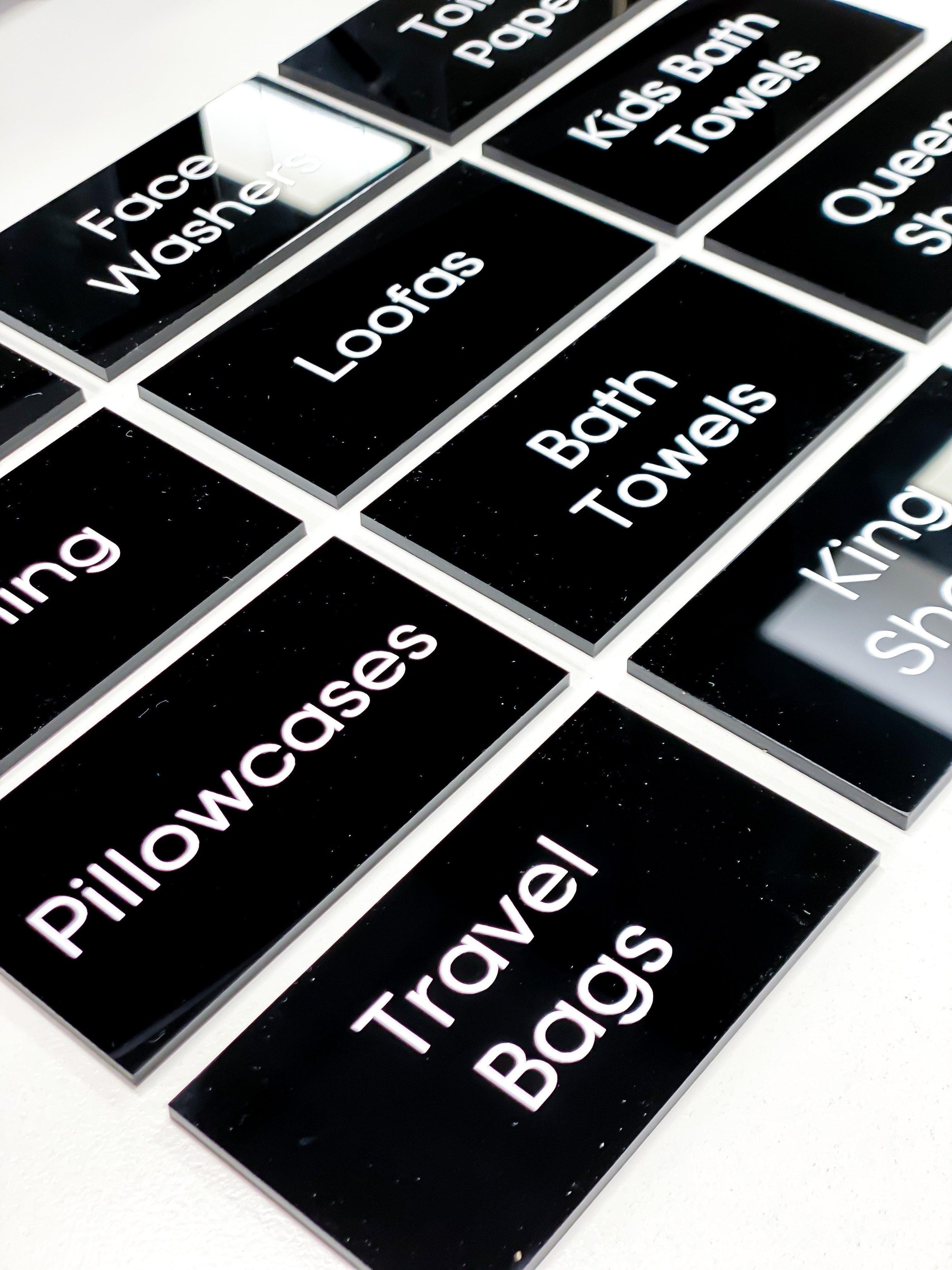 Custom Acrylic Tags (with Vinyl label) | Little Label Co