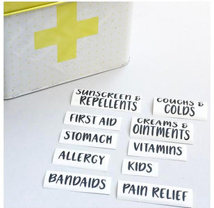 Custom First Aid Vinyl Decal Labels - Little Label Co