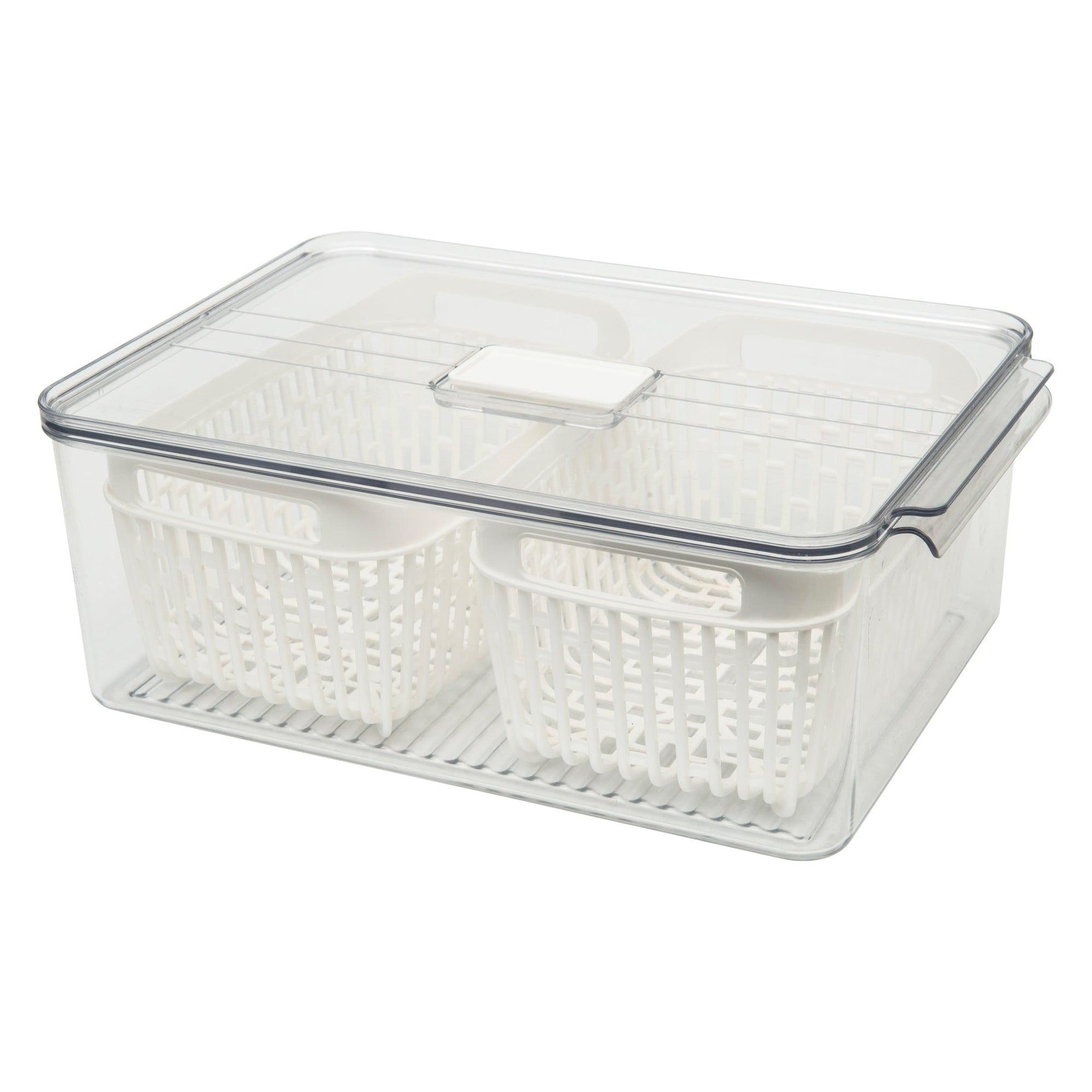 Fridge Storage Container with Basket (Double) - Little Label Co