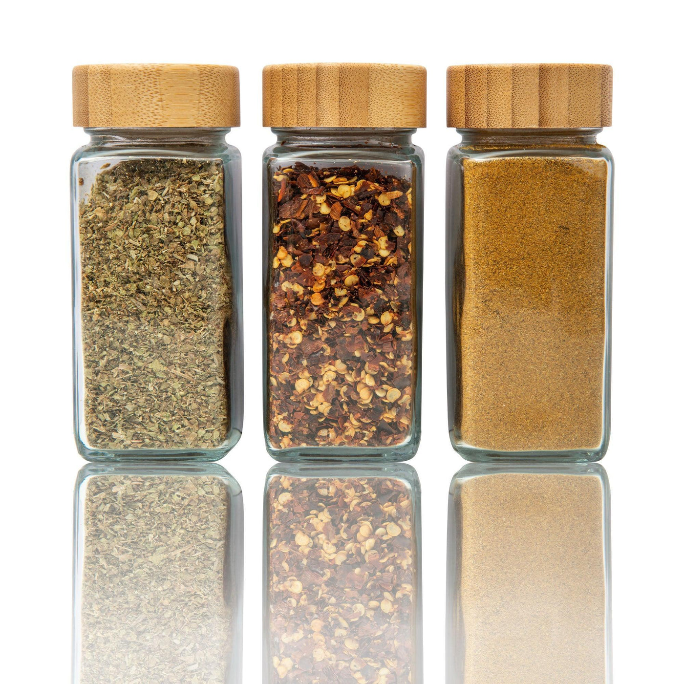 Large Bamboo Spice Rack with 15 Bamboo Shaker Spice Jars Pack - Little ...