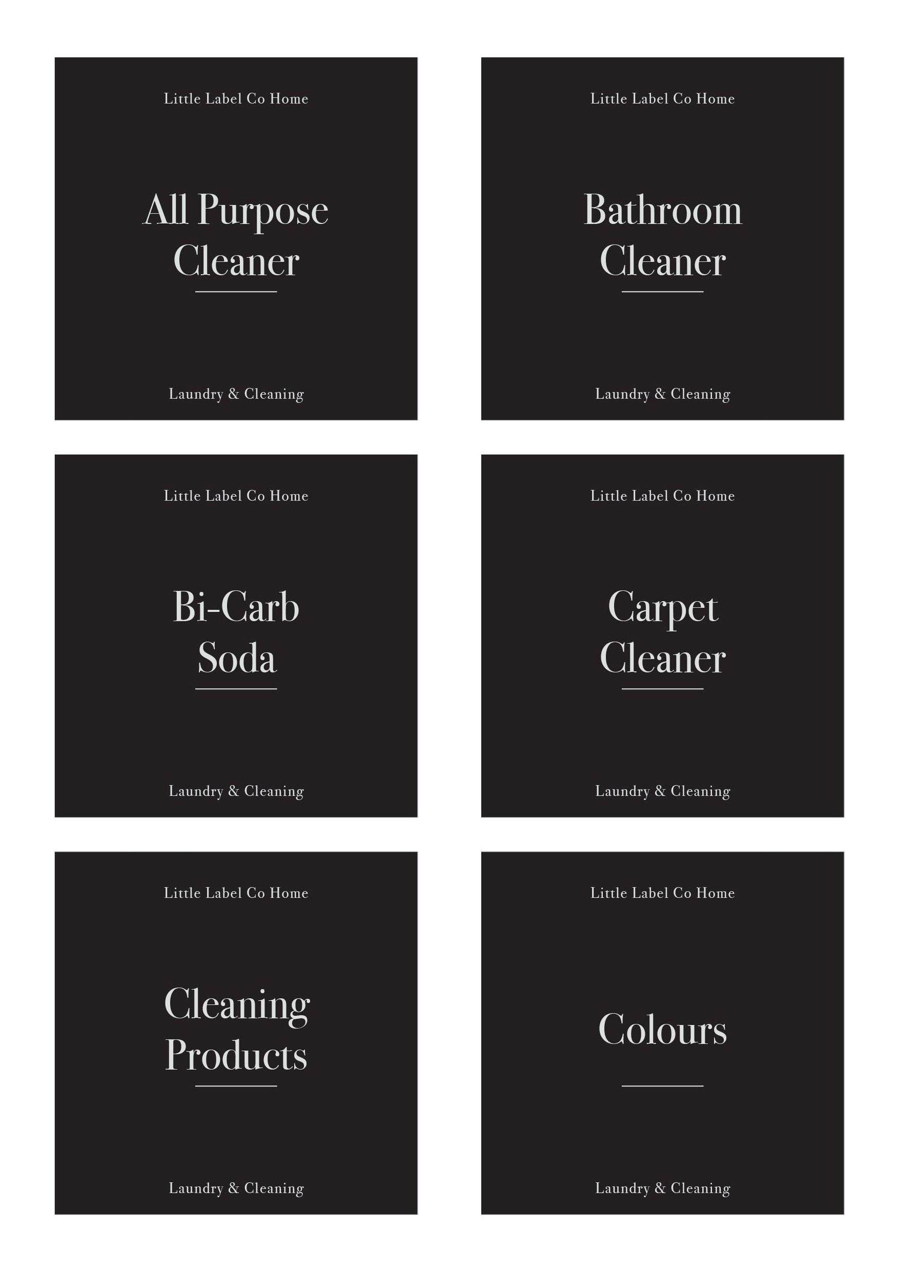 Laundry Cleaning Stickers, Square, Pack x 30 – Little — Little Label Co