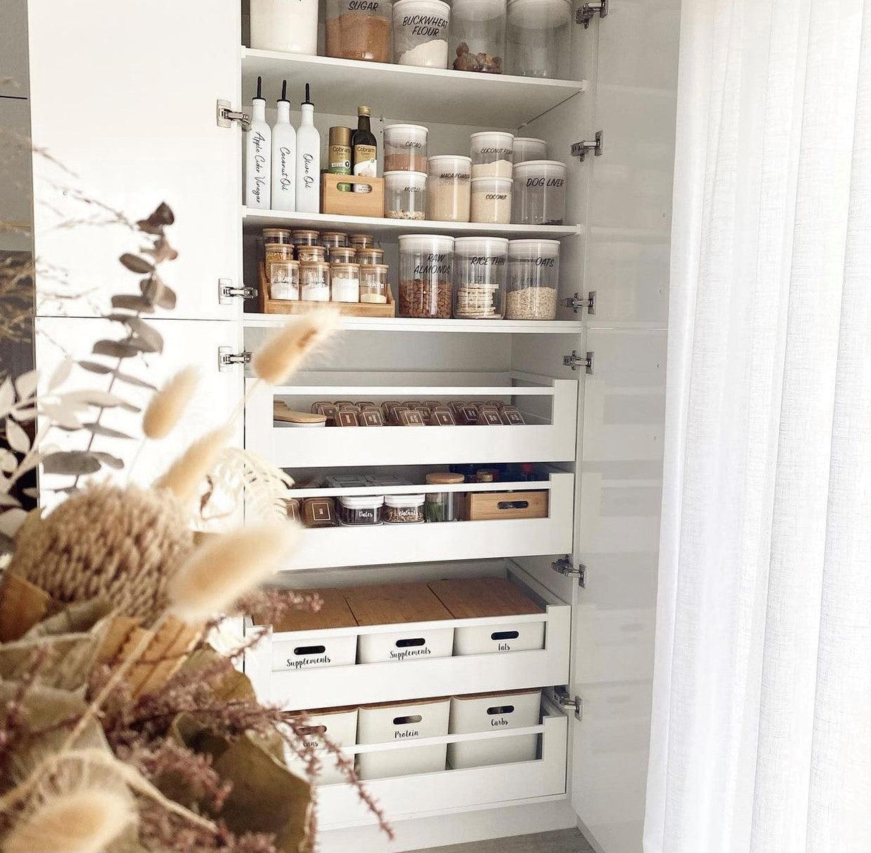Storage Container Jumbo with Bamboo Lid for Storage and Organisation ...