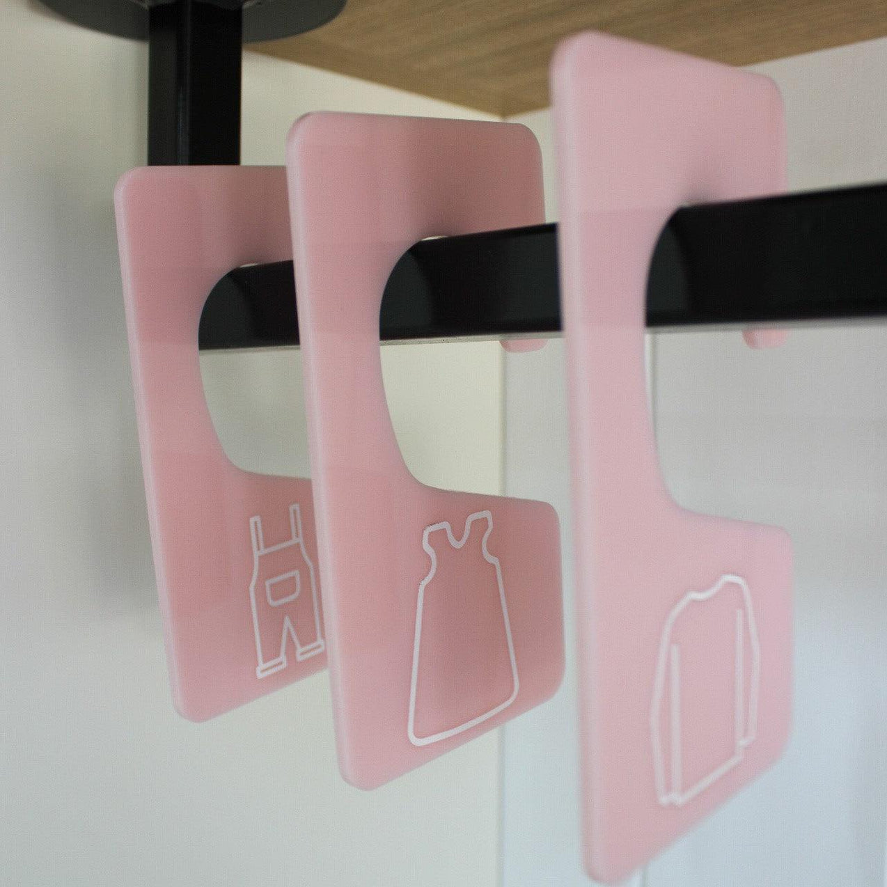 Wardrobe Acrylic/Bamboo Organisers with Decal Label - Little Label Co