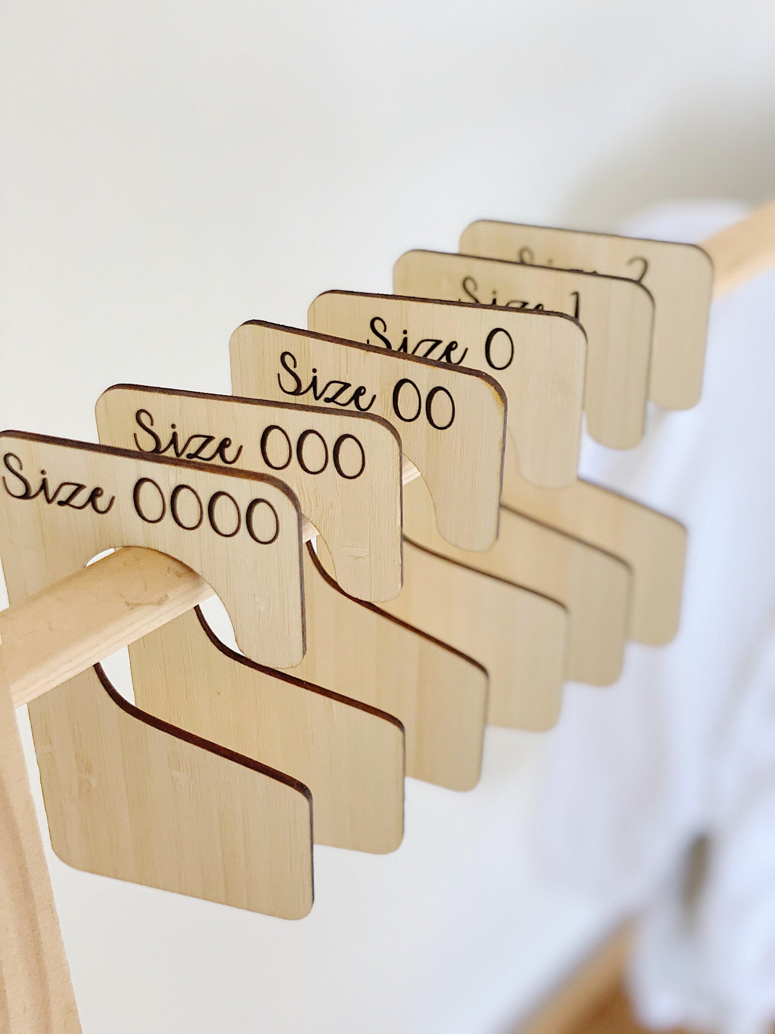 Wardrobe Acrylic/Bamboo Organisers with Decal Label - Little Label Co