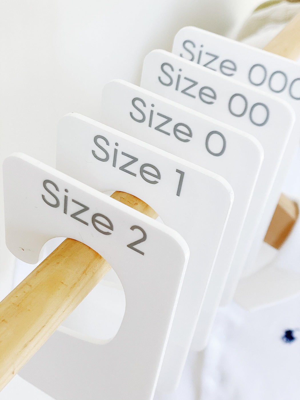 Wardrobe Acrylic/Bamboo Organisers with Decal Label - Little Label Co