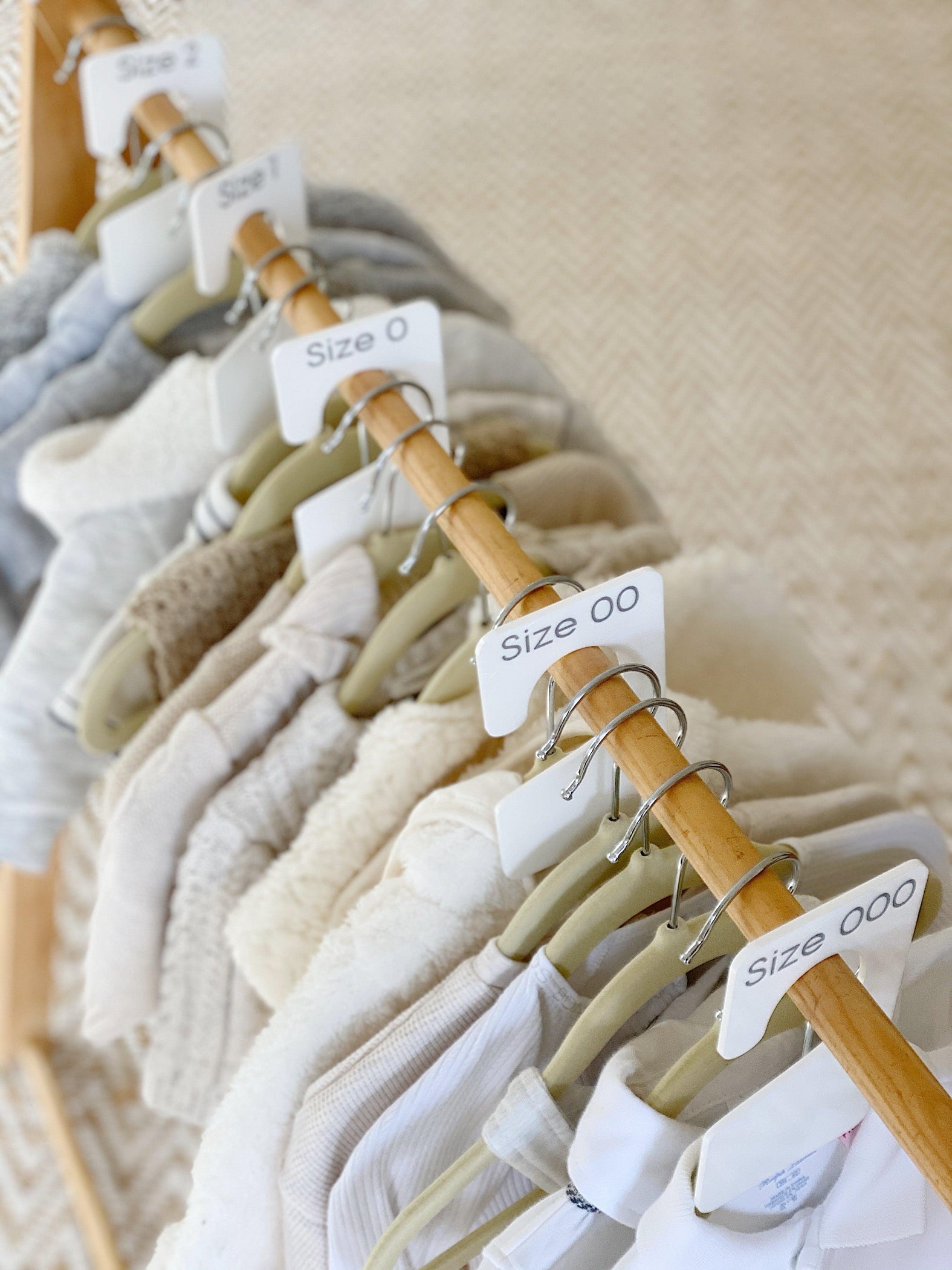 Wardrobe Acrylic/Bamboo Organisers with Decal Label - Little Label Co